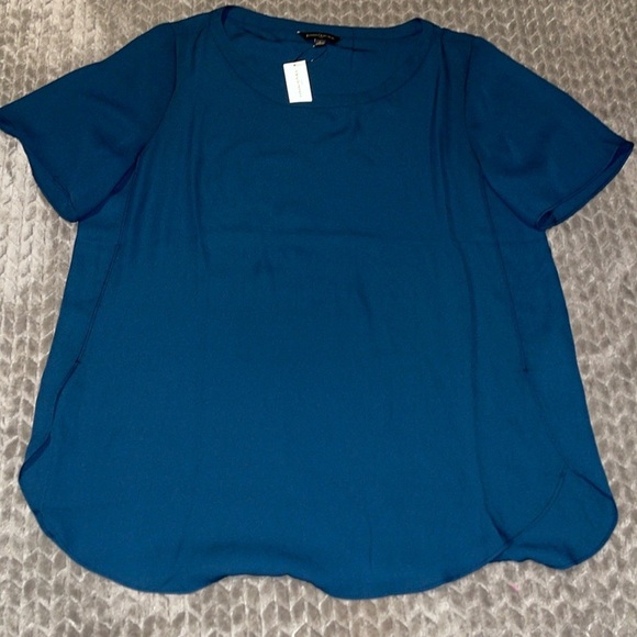 J. Crew | Tops | Crew Neck Prussian Blue Shortsleeved Top | Poshmark